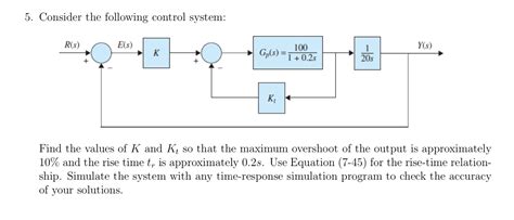 [solved] solve 5 consider the following control system find the