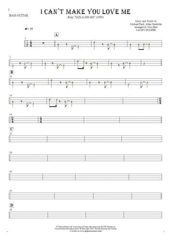 I Cant Make You Love Me Guitar Chords