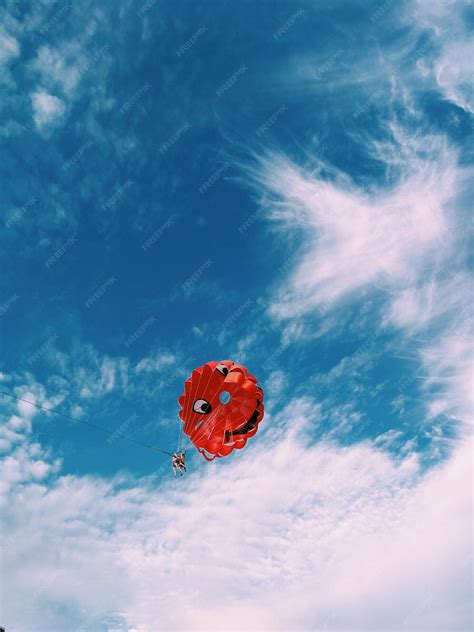 Premium Photo Low Angle View Of Ladybug Flying Against Sky