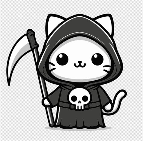 Grim Reaper Kitty Decor Keychain By Atii757 Makerworld Grim Reaper Kitty Decor Keychain By Atii757 Makerworld