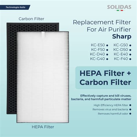 Jual Solidas Replacement Filter Air Purifier Sharp Kc D40y G50y G40e