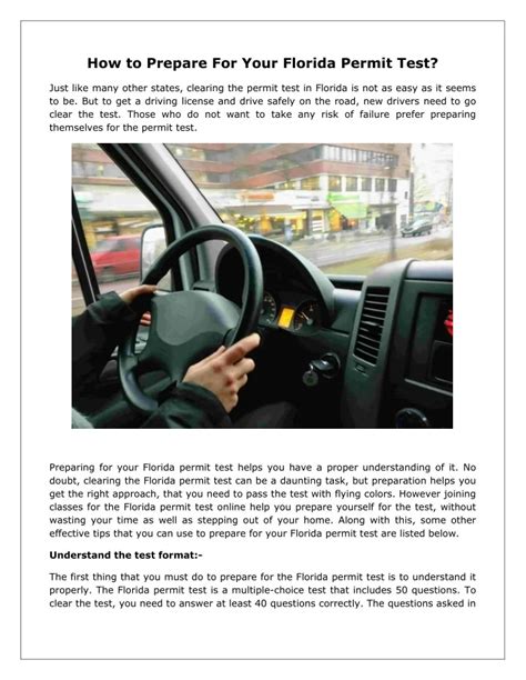 Ppt How To Prepare For Your Florida Permit Test Powerpoint Presentation Id 12143132