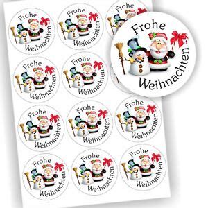 12 Aufkleber Rund Frohe Weihnachten Etikett Fest Geschenk