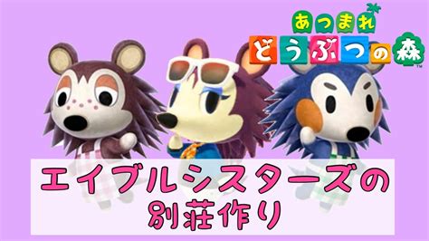 【あつまれどうぶつの森】エイブルシスターズの別荘作り Youtube