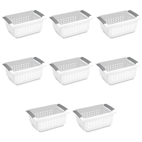 Sterilite Small Stacking Baskets White Case Of 8 Overstock