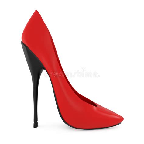 High Heel Red Women Shoes On White Stock Illustration Illustration Of
