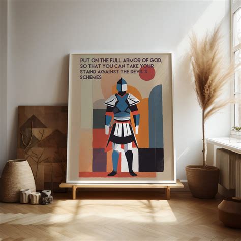 Armor Of God Digital Print Abstract Christian Art Modern Christian