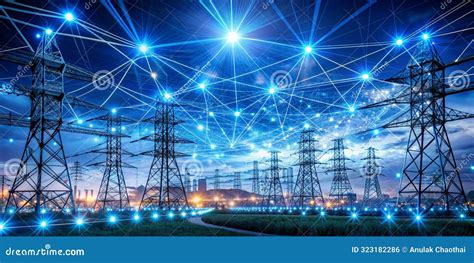 Smart Grid Infrastructure Managing Electricity Distribution Generative