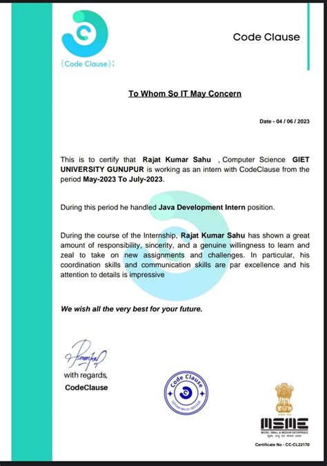 Rajat Kumar Sahu On Linkedin Connections Internshipcompletion