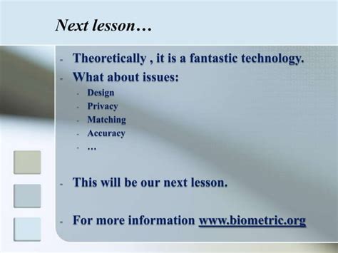 Biometrics Technology Pptx Technology And Computing