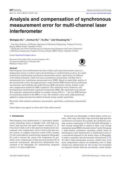 Analysis And Compensation Of Synchronous Measurement Error For Multi