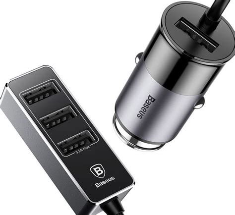 Baseus Enjoy Together Car Charger With Usb Ports Extension