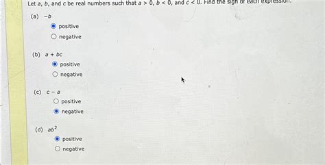 Solved Let A B And C Be Real Numbers Such That A B