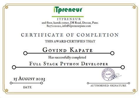 govind kapate on linkedin successfully completed certification of full