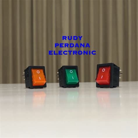 Jual SWITCH ROCKER SAKLAR ON OFF 4 PIN KOTAK ZN 15A 250V 20A 125V LED