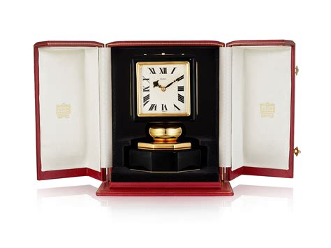 Art Deco Revolving Desk Clock Weather Station By Cartier Circa 1930