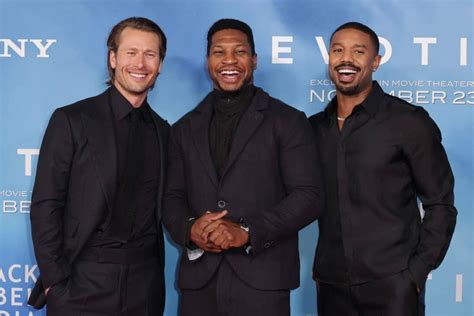 Michael B Jordan Supports Jonathan Majors At Devotion Los Angeles Premiere