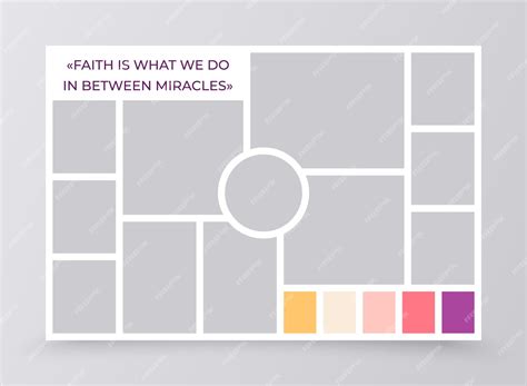 Premium Vector Photo Collage Grid Moodboard Template Vector
