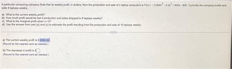 solved a perticular computing company finds that its weokly