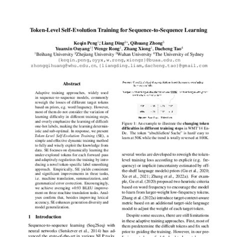 Token Level Self Evolution Training For Sequence To Sequence Learning