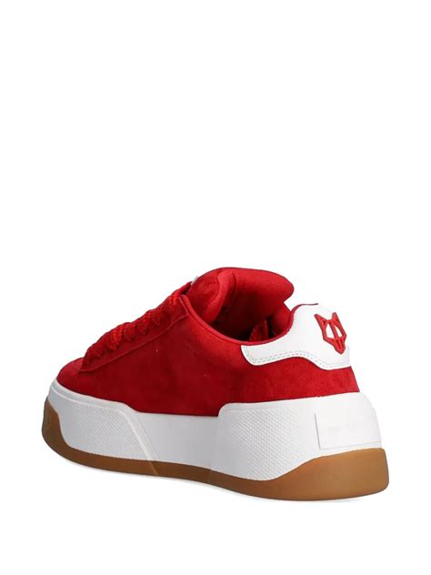 NAKED WOLFE Platform Sneakers Red FARFETCH UK