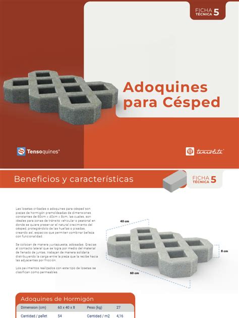 Ficha Tecnica Adoquines Meba Pdf Hormigón