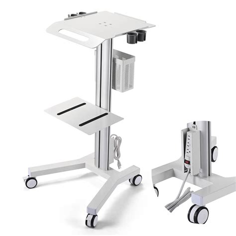 Mobile Laptop Desk Cart With Power Outlet