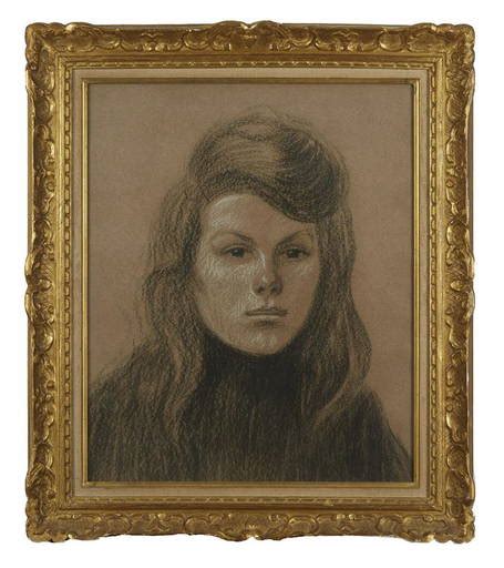 ThÉophile Alexandre Steinlen 1859 1923 Colette Fusain Et Craie