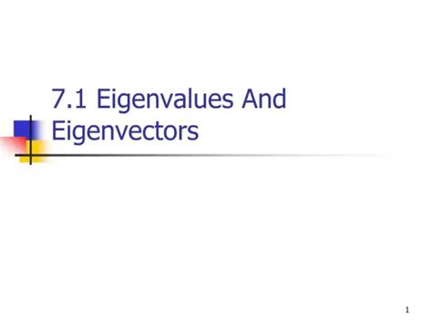 Ppt Chapter 6 Eigenvalues And Eigenvectors Powerpoint Presentation Free Download Id 1800950