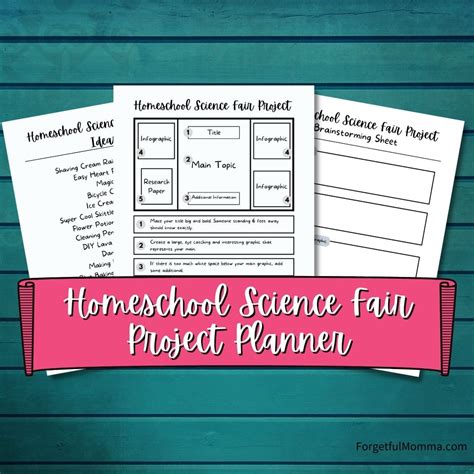 Homeschool Science Fair Project Planner Forgetful Momma Shop