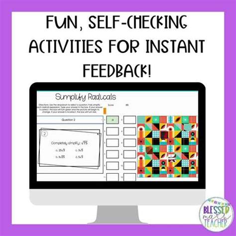 Operations With Radical Expressions Digital Activity Task Cards BUNDLE