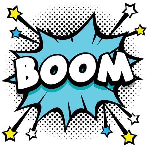 Boom Pop Art Comic Speech Bubbles Book Sound Effects 12945005 Vector