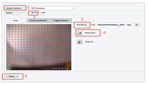Setup Motion Detect On Web Guard Viewer