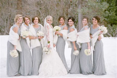 7 Bridal Parties That Looked So Glamorous In Their Winter Wedding Wear