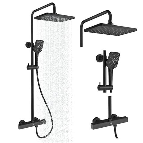 Casainc 4 Spray Patterns 114 In X 75 In Thermostatic Rain Shower