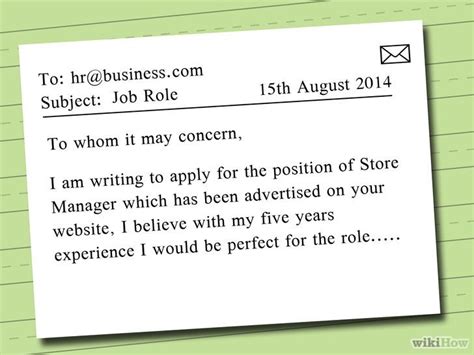 Image Titled Write An Email Of Interest For A Job Step Write An Email Write To Me Job Roles