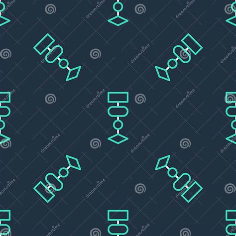 Line Algorithm Icon Isolated Seamless Pattern On Black Background Algorithm Symbol Design From
