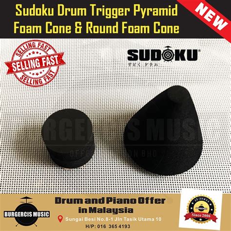 Sudoku Drum Piezo Dual Zone Trigger Trigger Pyramid Foam Cone And Round