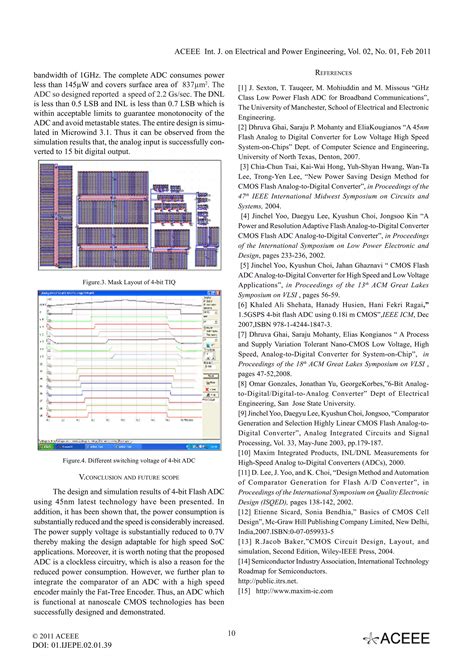 Design Of A 45nm Tiq Comparator For High Speed And Low Power 4 Bit Flash Adc Pdf