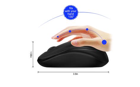 Jitopkey Wireless Mouse 24ghz Slim Optical Mouse With Usb Nano