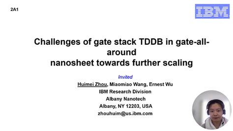 Challenges Of Gate Stack Tddb In Gate All Around Nanosheet Towards Further Scaling Underline