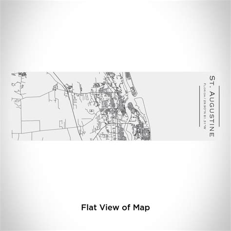 St Augustine Florida Engraved Map Insulated Cup In Matte White