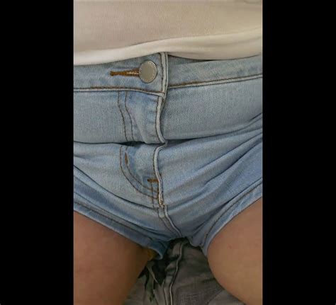 Public Clothed Lap Piss On Jeans Shorts On Her Bf
