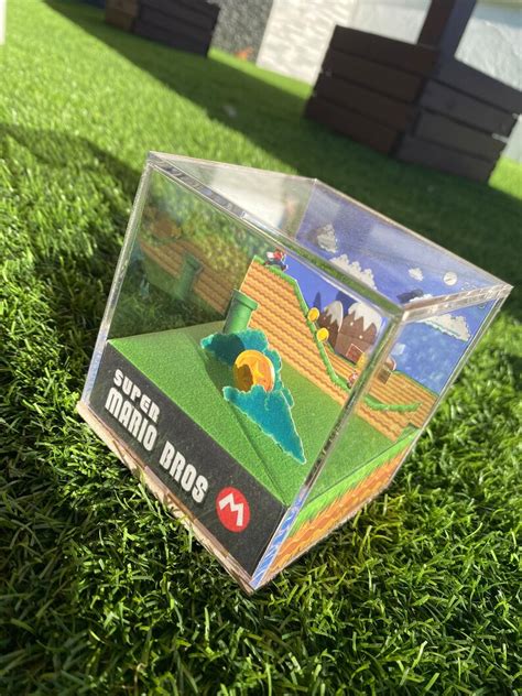 Super Mario Bros Cube Diorama Etsy