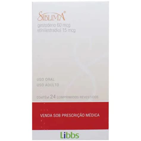 Siblima 0 060mg 0 015mg C 24 Comprimidos Revestidos Libbs Farmaceutica L