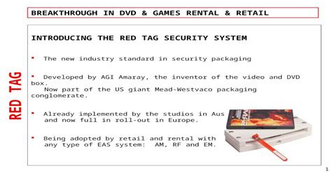 ppt introducing the red tag security system the new industry standard