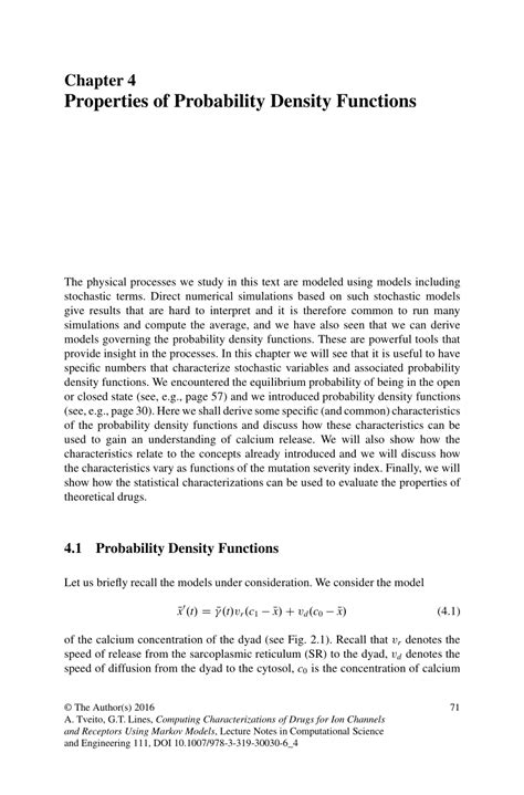 PDF Properties Of Probability Density Functions
