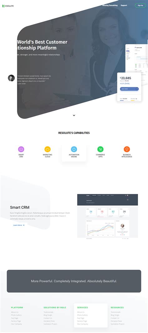 Crm Website Behance