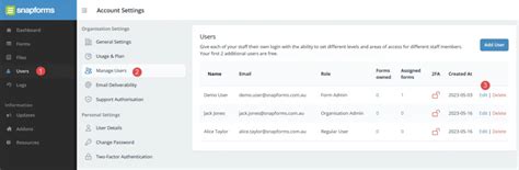 User Management Snapforms Resources And Faqs