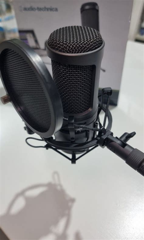 Audio Technica At2020 Usb Boom Arm Shock Mount And Pop Filter Bundle